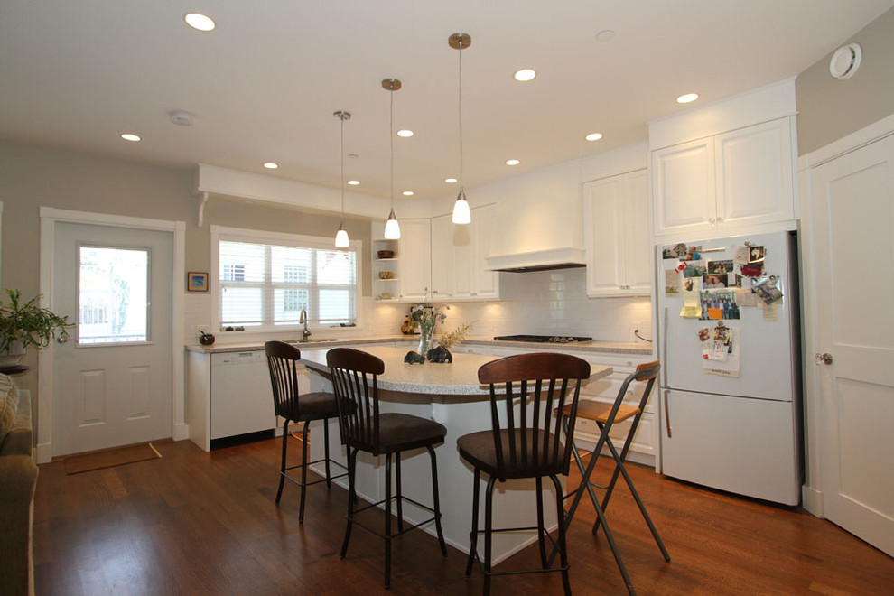Open Concept White Kitchen - Traditional - Kitchen - Vancouver - by My ...