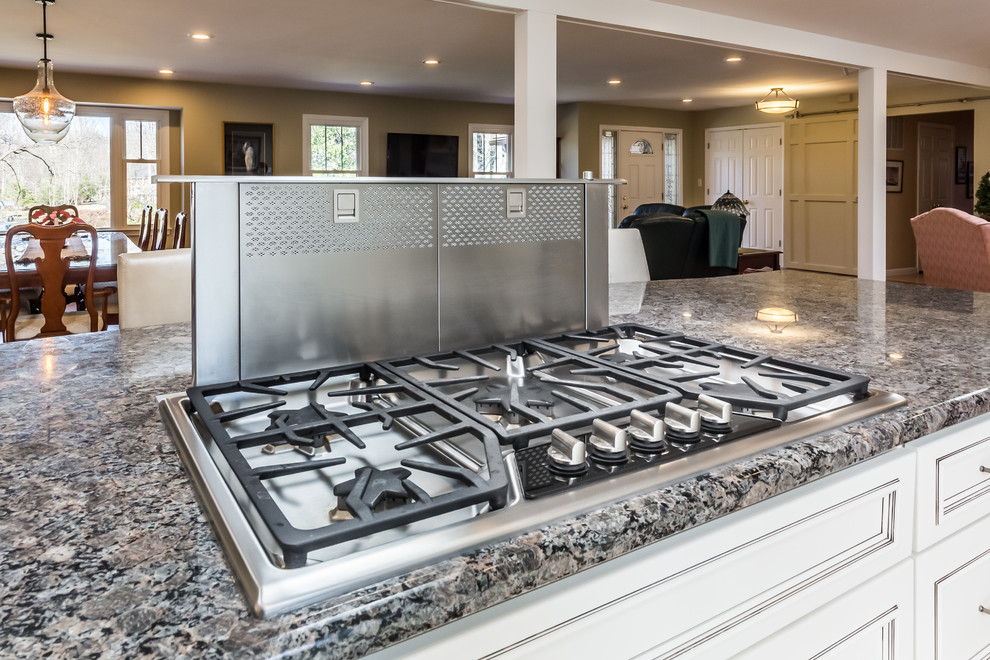 Open Floor Plan Kitchen with Sand & Finish Hardwood - Transitional ...
