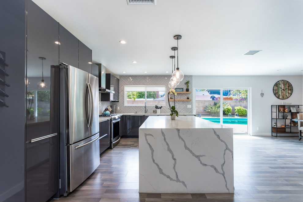 Open Kitchen Design - Marlin - Contemporary - Kitchen - Los Angeles ...