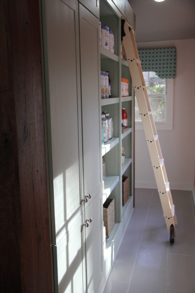 Open pantry with rolling ladder - Transitional - Kitchen - Atlanta - by ...