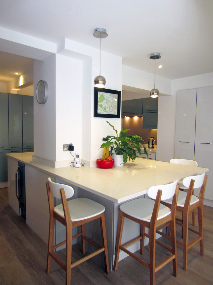 Open-plan extension project, Herts - Contemporary - Kitchen ...