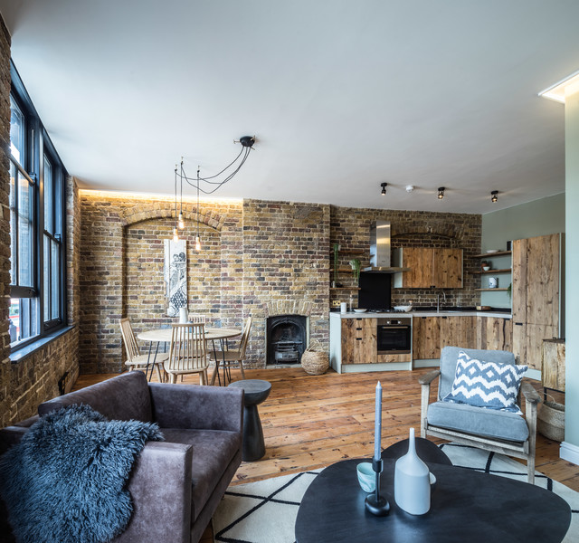 Open Plan Kitchen in Warehouse Conversion - Modern - Kitchen - London ...