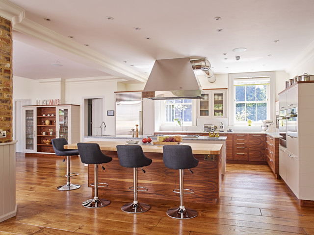 Open-plan kitchen with breakfast bar - Modern - Kitchen - London - by ...