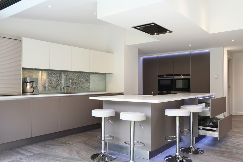 Open Plan Kitchen with island - Modern - Kitchen - London - by LWK ...