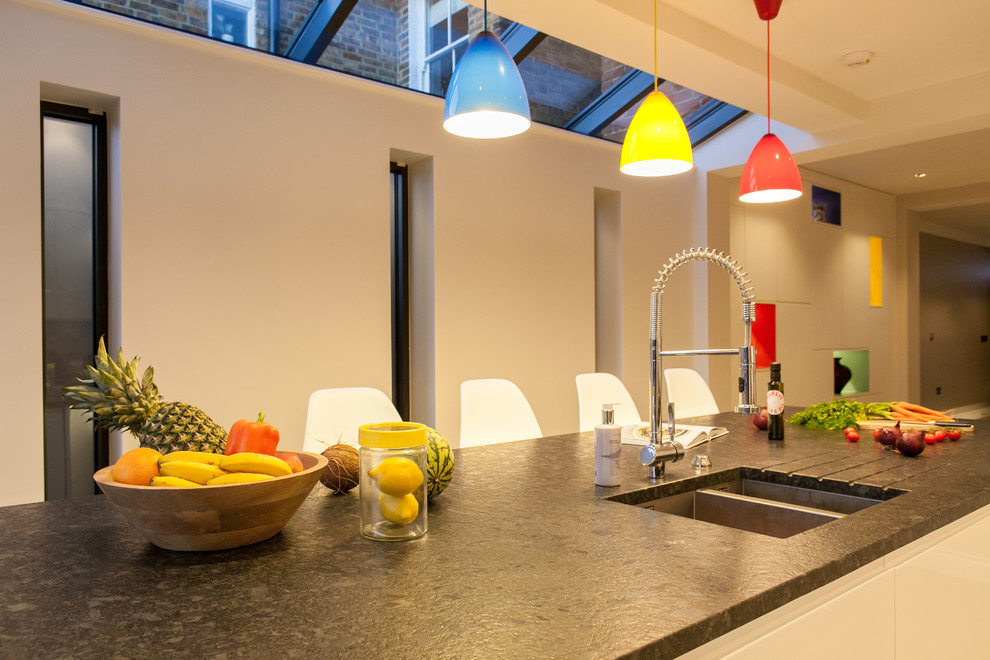 Open-plan kitchen with large island - Contemporary - Kitchen - Other ...