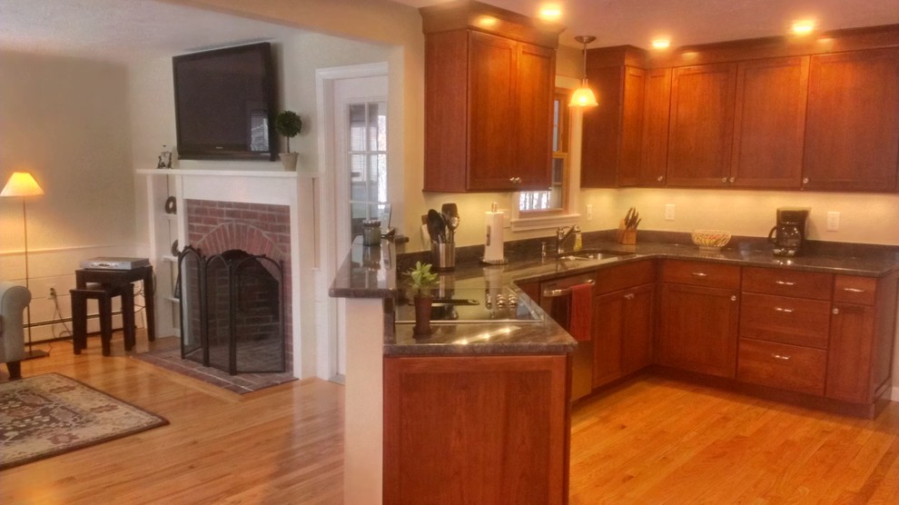 Opened Kitchen/Family Room Combo - Traditional - Kitchen - Boston - by ...