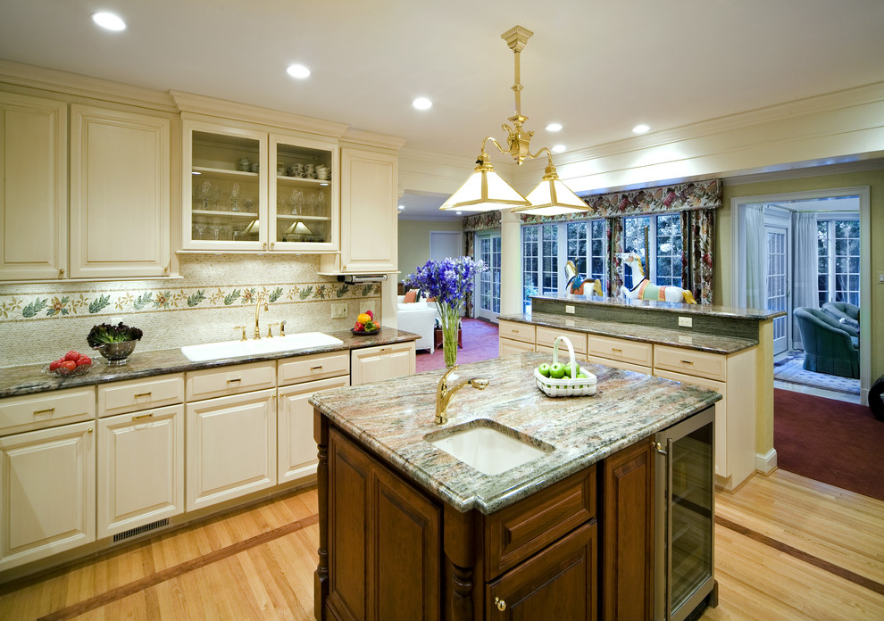 Opening a windowless kitchen to an adjacent room - Traditional ...