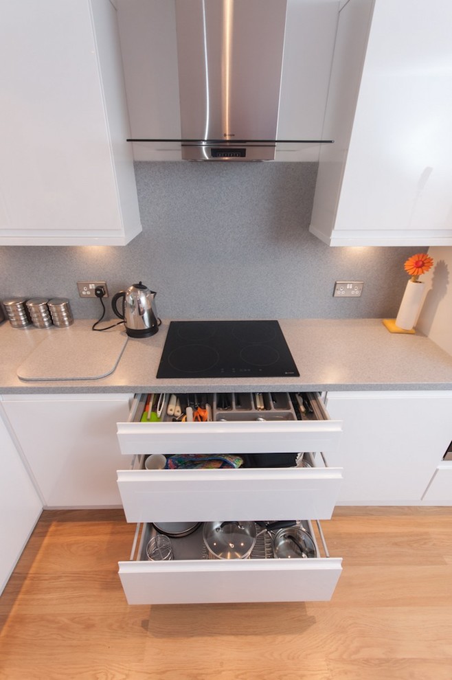 Optimise space in a smaller kitchen with long, clean lines and neutral ...
