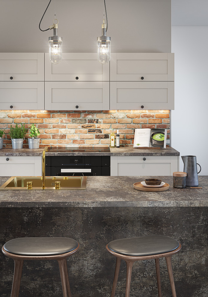 Options Underground Stucco Worksurface and Breakfast Bar with Vista ...