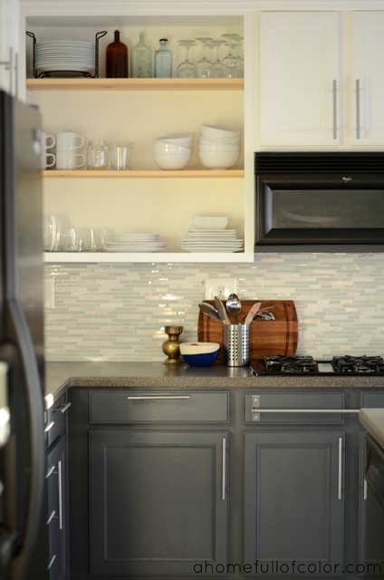 Our Budget DIY Kitchen Revamp - Contemporary - Kitchen - Sacramento ...