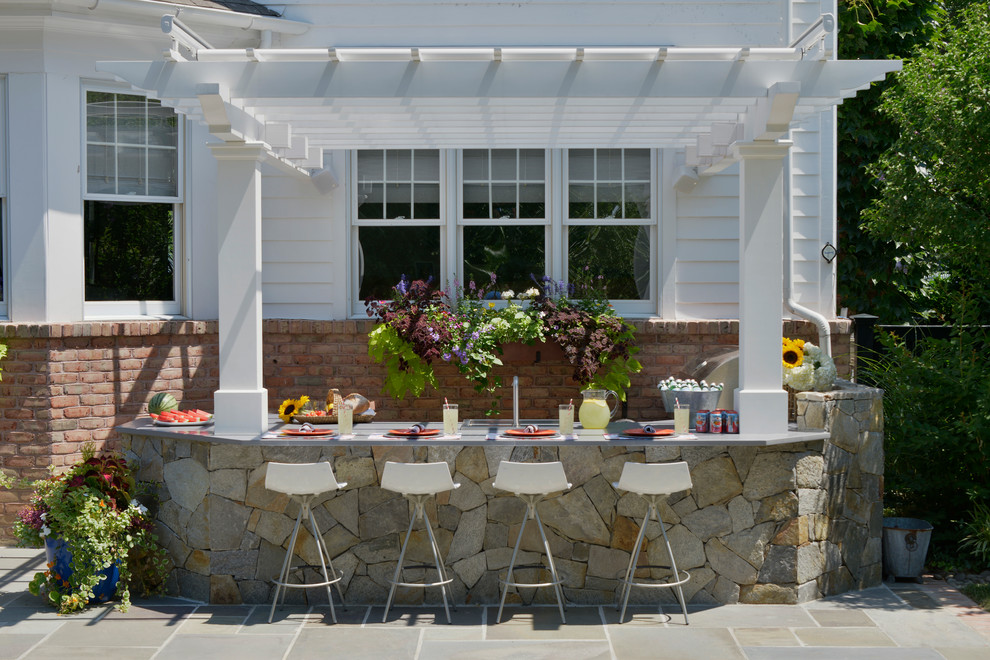 Outdoor Kitchen in Rye - Transitional - Patio - New York - by Bilotta ...