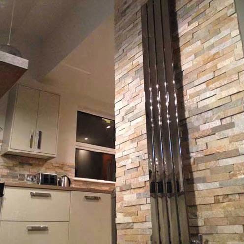 Oyster Split Face Mosaic Tiles - Contemporary - Kitchen - Other - by ...