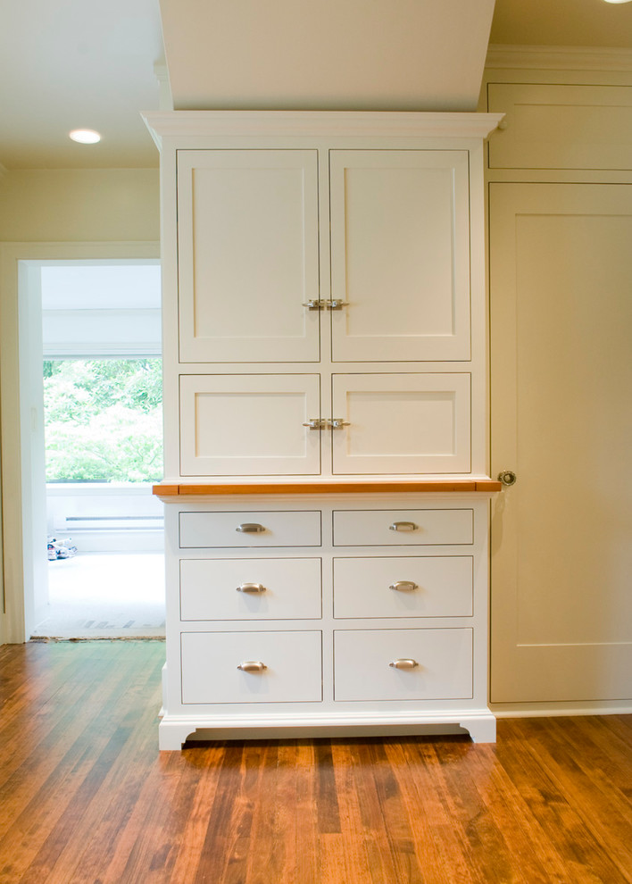 Painted Flush inset Kitchen Cabinets - Traditional - Kitchen - Seattle ...