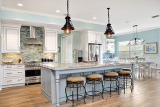 Palm Harbor Coastal Kitchen - Beach Style - Kitchen - Tampa - by S&W ...