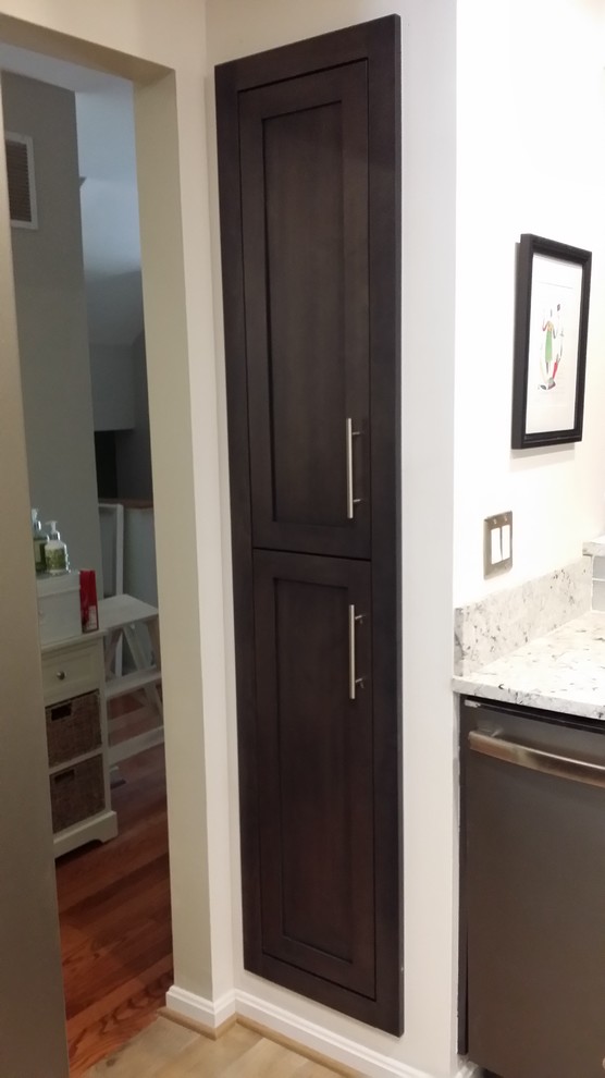 Pantry built into duct chase. - Transitional - Kitchen - Baltimore - by JJM Services LLC | Houzz