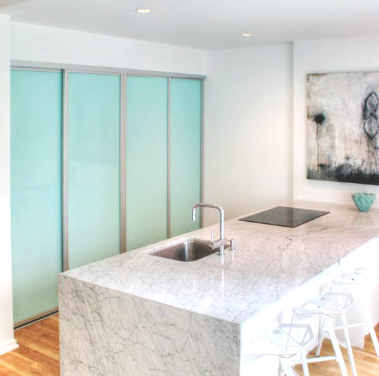 Pantry Glass Doors - Modern - Kitchen - Chicago - by The Sliding Door ...