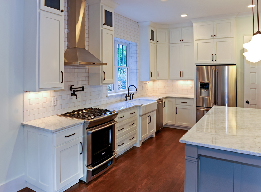 Partial Overlay Cabinets - Transitional - Kitchen - Atlanta - by Thomas ...