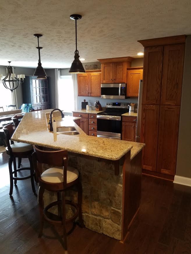 Pecan-Stained Oak Cabinets - Craftsman - Kitchen - Chicago - by Randall ...