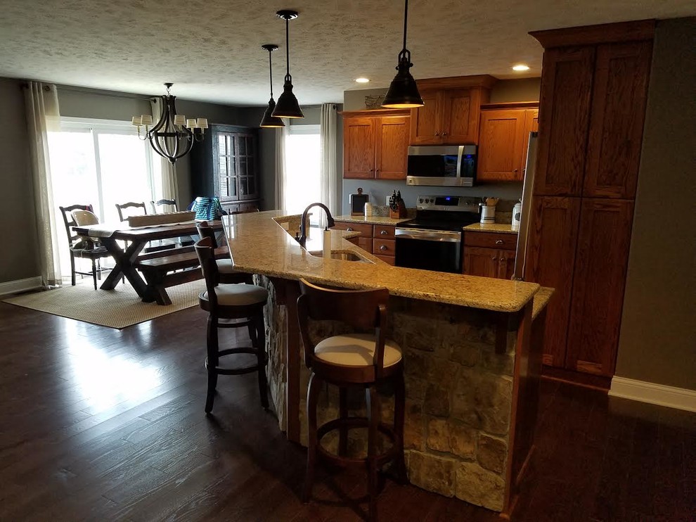 Pecan-Stained Oak Cabinets - Craftsman - Kitchen - Chicago - by Randall ...