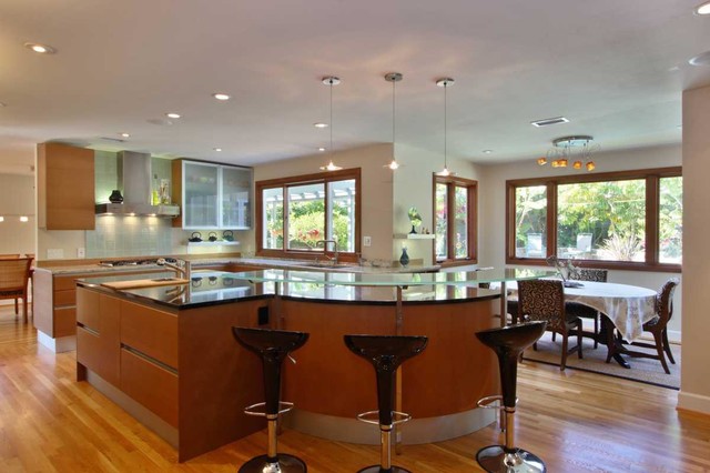 PEDINI CURVED ISLAND IN LA JOLLA KITCHEN DESIGN - Contemporary ...