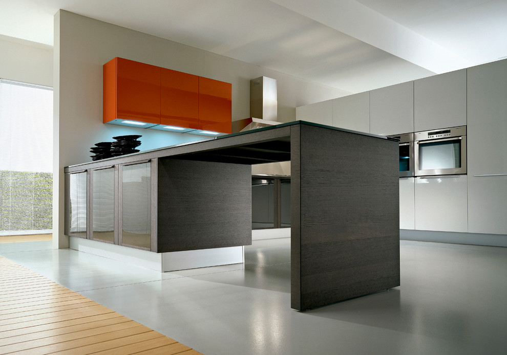 Pedini Integra in grey rift cut oak - Modern - Kitchen - New York - by ...
