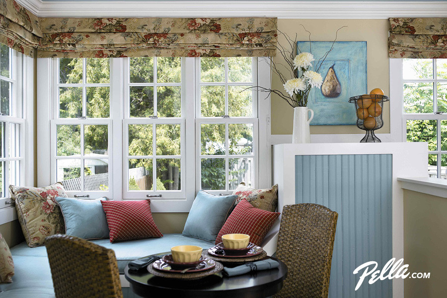 Pella® Architect Series® double-hung windows create a cozy corner ...