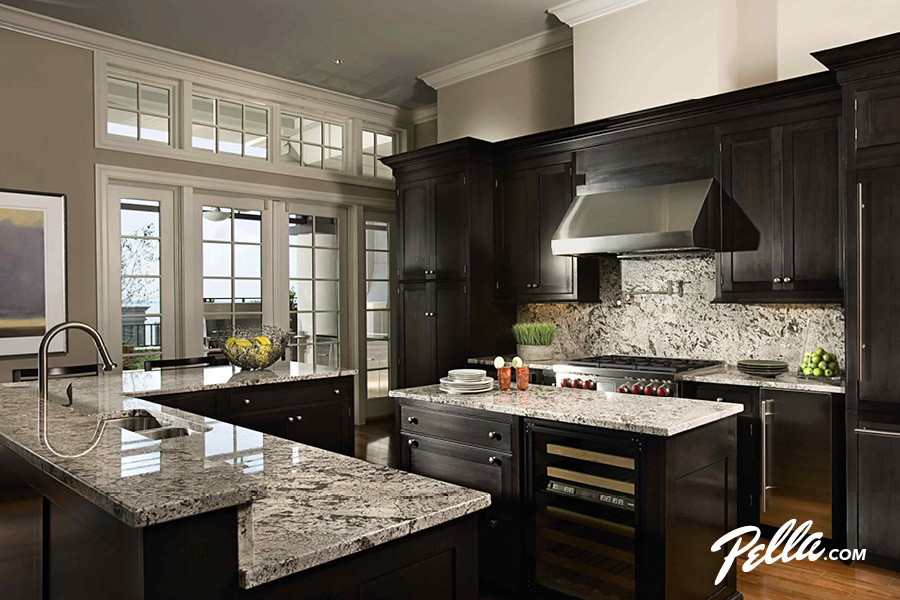 Pella® Architect Series® fixed windows and hinged patio door ...