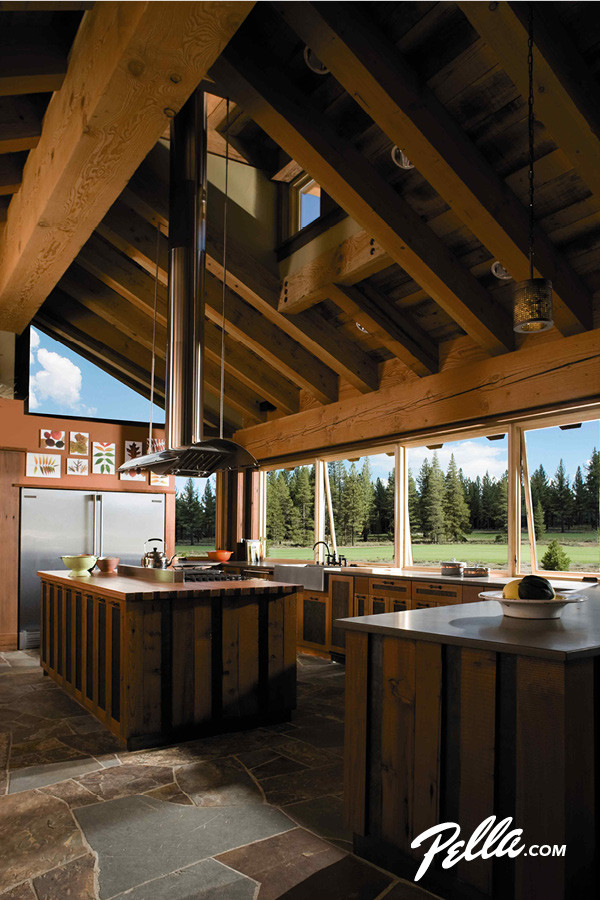 Pella Architect Series awning and fixed windows - Traditional - Kitchen ...