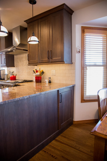 Peninsula Storage Ideas - Traditional - Kitchen - Denver - by Jan ...