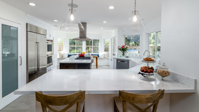 Pental Quartz Countertops top Oak Park Kitchen Remodel - Transitional ...
