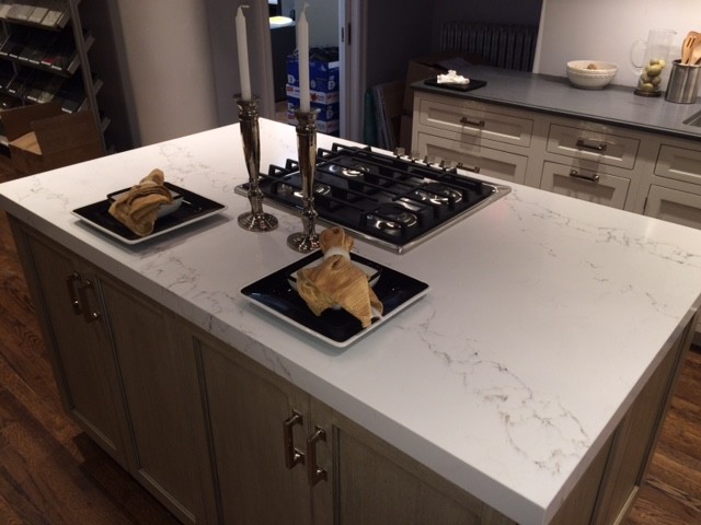 Pentalquartz Kitchen Island - Statuario - Modern - Kitchen - New York ...