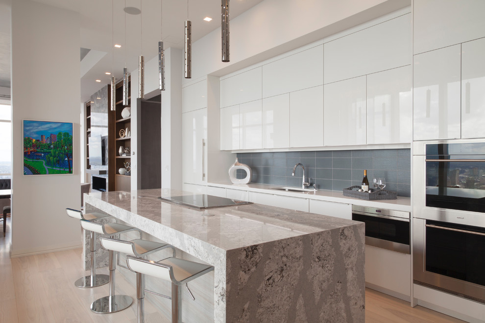 Penthouse Millennium towers - Contemporary - Kitchen - Boston - by MDK ...