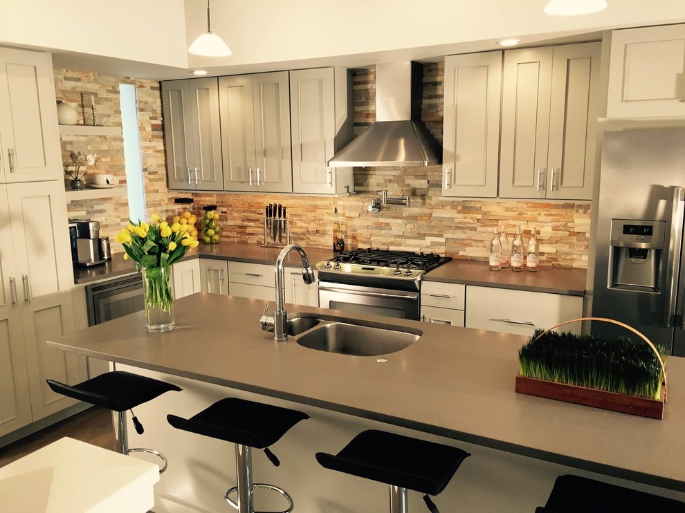 Philadelphia Row House Remodel - Midcentury - Kitchen - Philadelphia ...