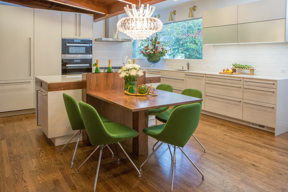 Pine Ridge MCM Addition and Whole House Remodel - Midcentury - Kitchen ...