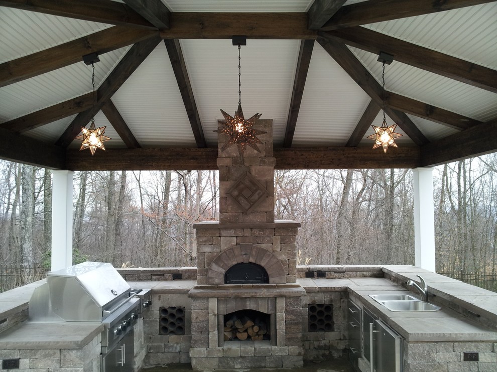 Pizza Oven w/ wine racks and wood storage - Kitchen - Other - by Jesse ...