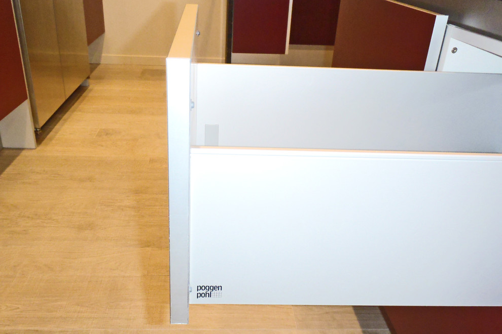 Poggenpohl aluminum drawer box with logo - Contemporary - Kitchen ...
