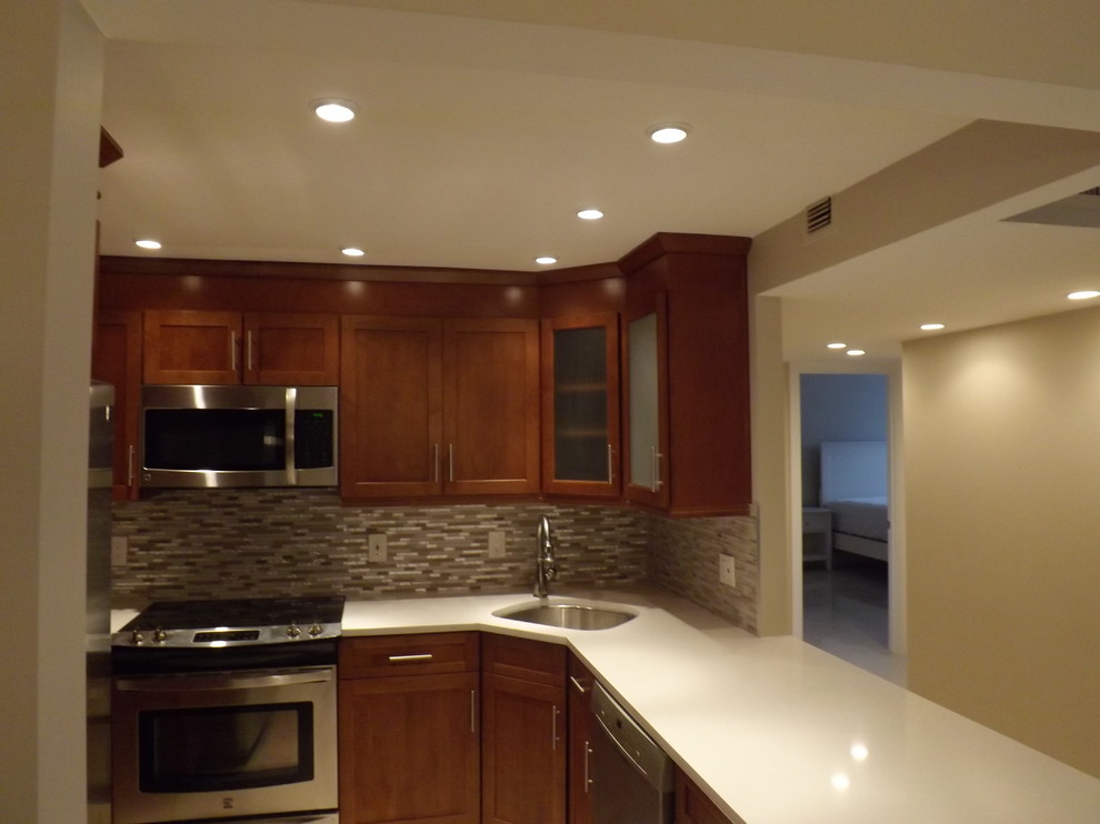Pompano Beach Entire Condo Remodel - Transitional - Kitchen - Miami ...
