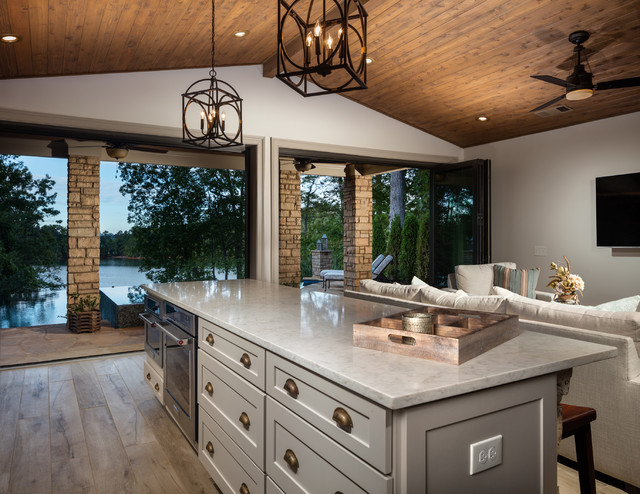 Pool House with Kitchen & Bar - Traditional - Kitchen - Atlanta - by ...