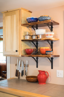 Poplar and Walnut Kitchen Cabinets - Farmhouse - Kitchen - DC Metro ...