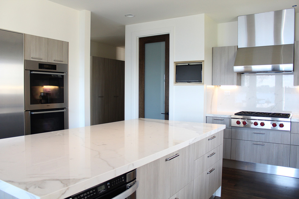 Porcelain Countertop - Contemporary - Kitchen - Detroit - by LEONARDO'S ...