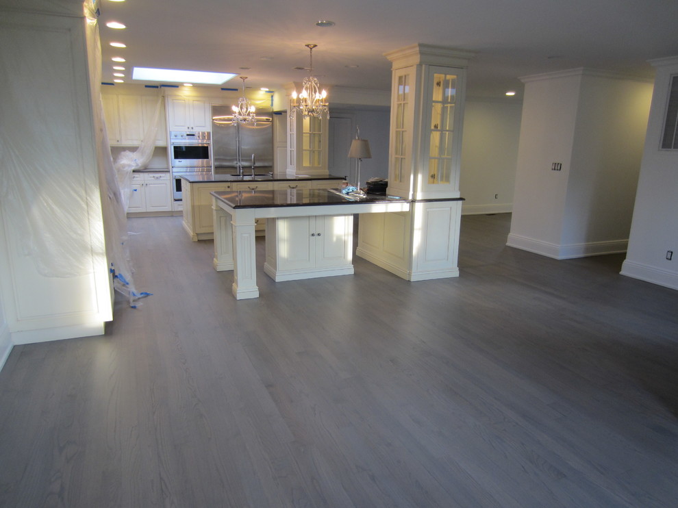 PORT WASHINGTON REFINISH: CUSTOM GREY STAIN & 3 COATS BONA NATURALE ...