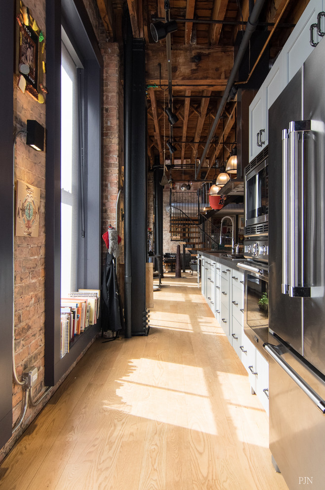 Printers Row Loft Interior Renovation - Modern - Kitchen - Chicago - by ...