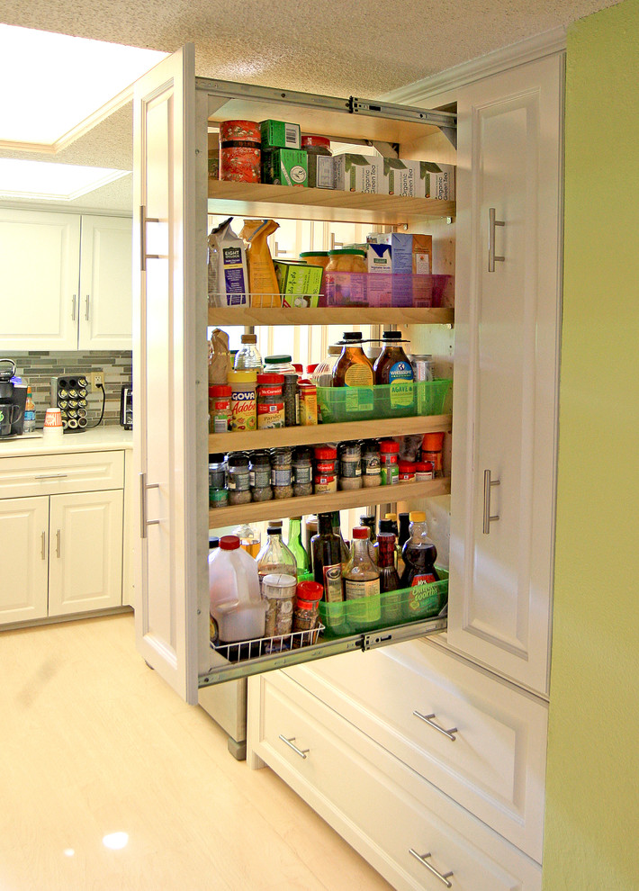 Pull Out Pantry Cabinet and Shevling - Contemporary - Kitchen - Houston ...