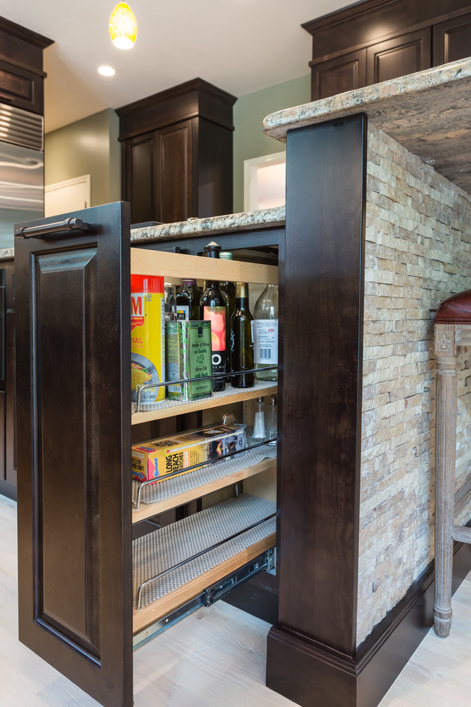 Pull-out spice & oils rack - Mediterranean - Kitchen - New York - by ...