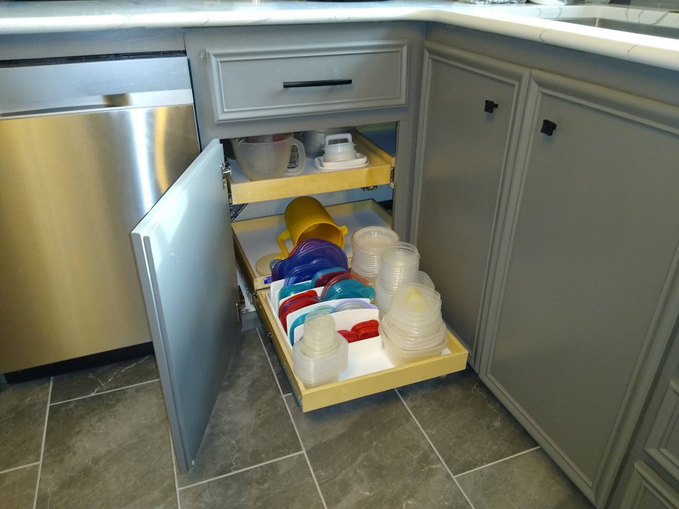Pull outs shelves make pantry more useful - Contemporary - Kitchen ...