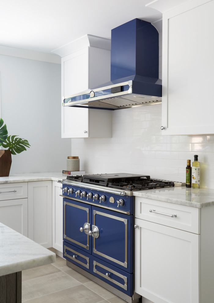 Punch of Blue - Transitional - Kitchen - Chicago - by DDK Kitchen ...