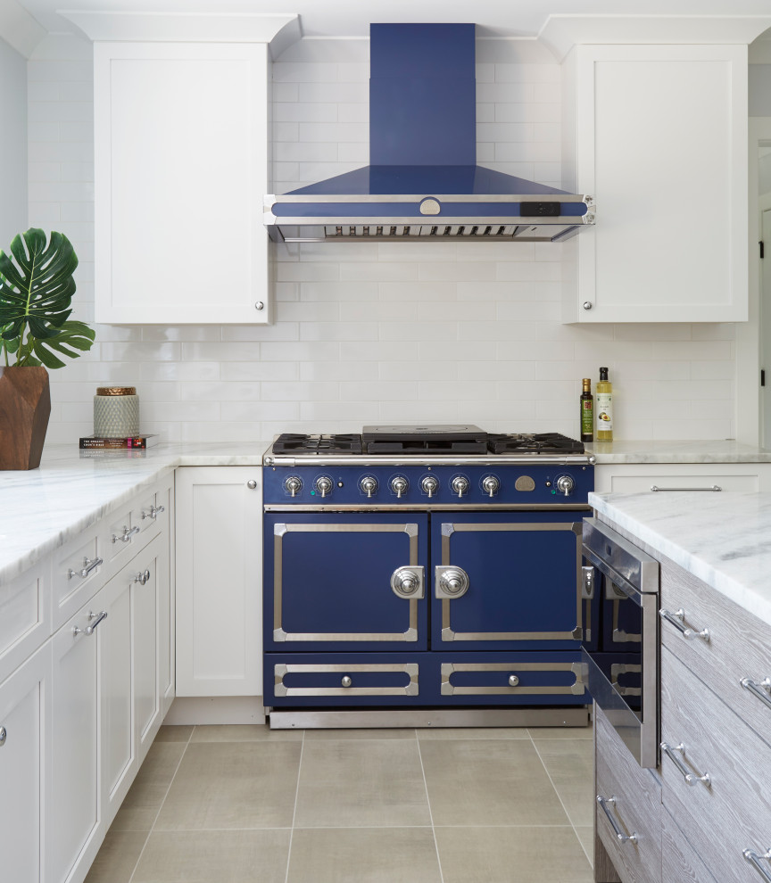 Punch of Blue - Transitional - Kitchen - Chicago - by DDK Kitchen ...
