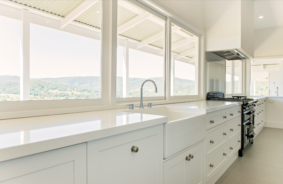 Quantum Quartz Alpine White Kitchen - Modern - Kitchen - Sydney - by ...
