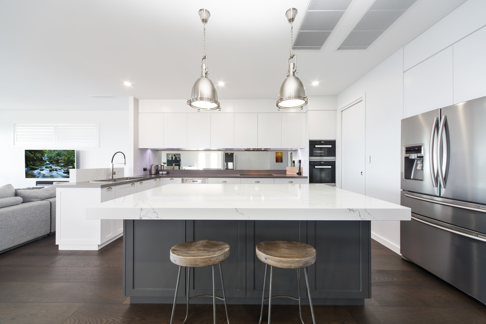 Quantum Quartz Venatino Statuario - Modern - Kitchen - Sydney - by ...