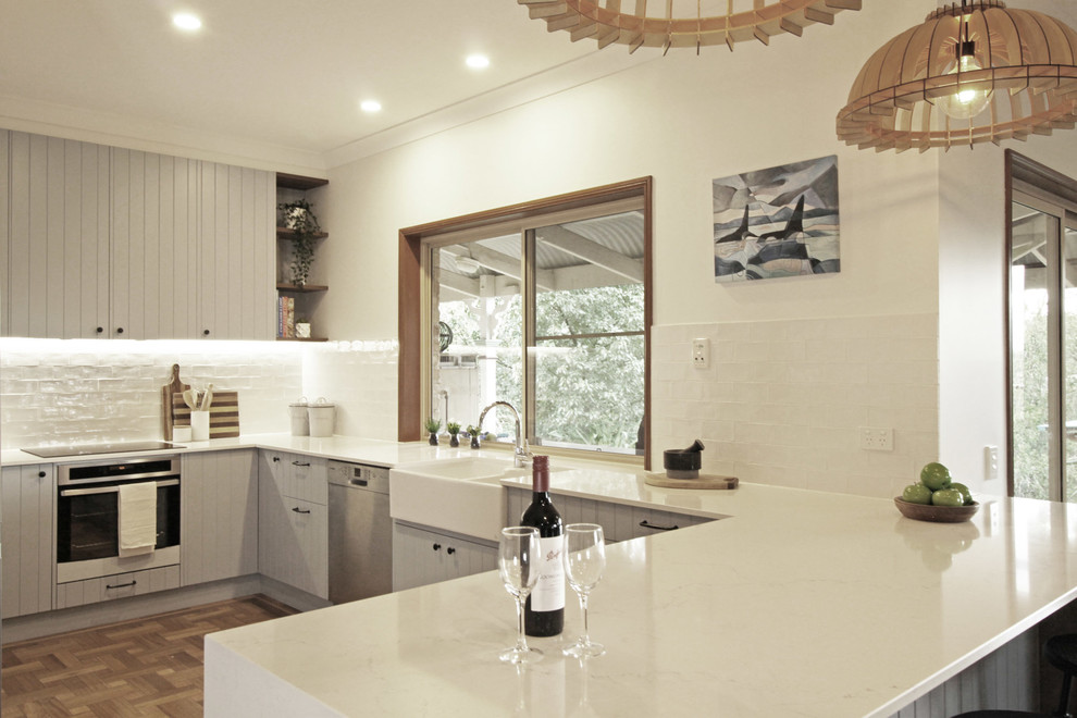 Quartz Benchtop - Farmhouse - Kitchen - Brisbane - by Brisbane Kitchens ...